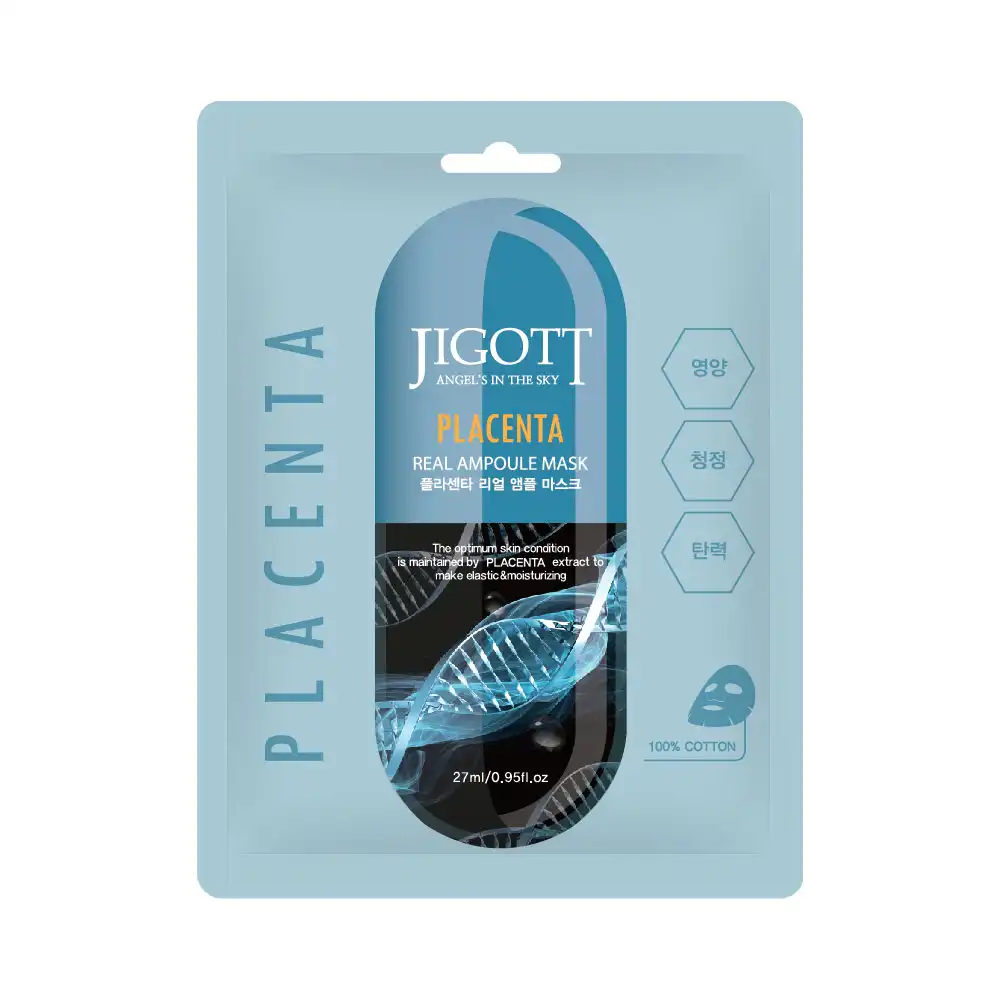 Тканевая маска для лица ФИТОПЛАЦЕНТА JIGOTT PLACENTA Real Ampoule Mask ...
